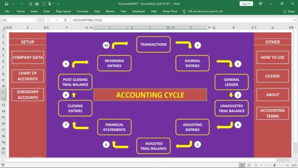 Accounting Cycle Spreadsheet - journalSHEET