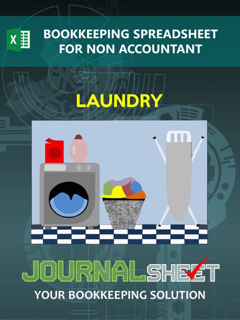 JS113-FNA-XL LAUNDRY BUSINESS BOOKKEEPING - journalSHEET