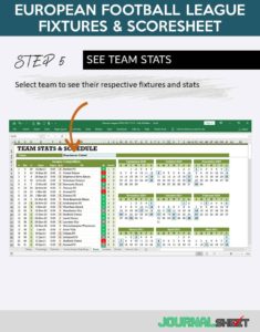 JS806-SS-XL EUROPEAN FOOTBALL LEAGUE 2024/2025 FIXTURES | SCORESHEET ...