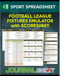 JS810-SS-XL FOOTBALL LEAGUE FIXTURES EMULATOR | SCORESHEET - journalSHEET
