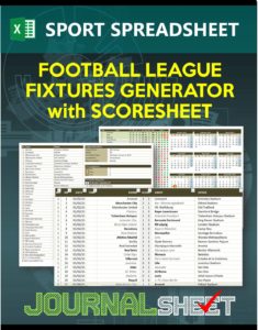 JS809-SS-XL FOOTBALL LEAGUE FIXTURES GENERATOR | SCORESHEET - journalSHEET
