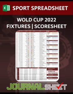 JS813-SS-XL FIFA WORLD CUP 2022 FIXTURES | SCORESHEET - journalSHEET