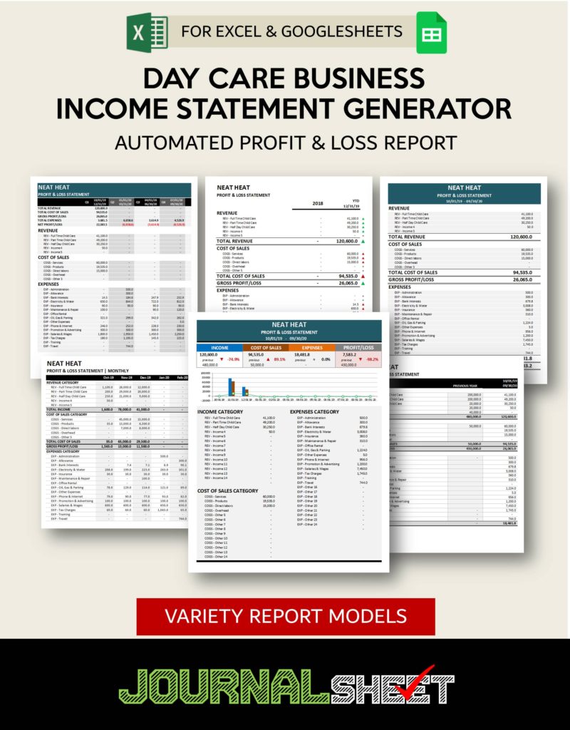 JS458IS CHILD CARE INCOME STATEMENT GENERATOR - journalSHEET